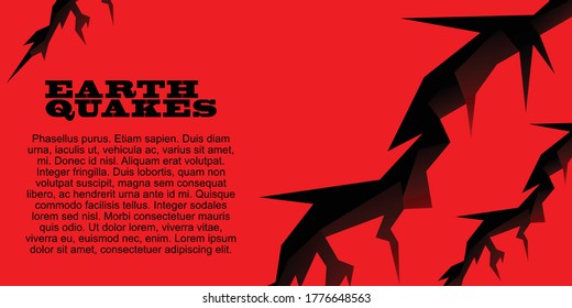 Earthquakes Background Animation Illustration Flat Vector Stock Vector ...
