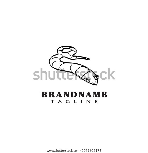 Earthworm Cartoon Logo Template Icon Design Stock Vector (Royalty Free ...