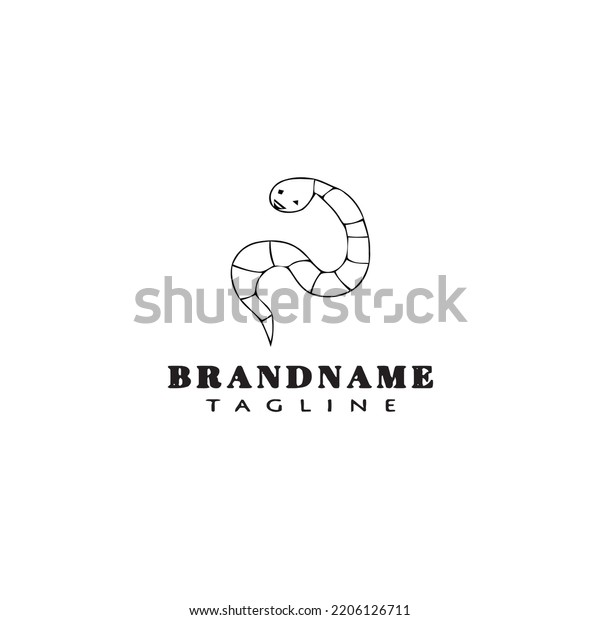 Earthworm Logo Template Icon Design Black Stock Vector (Royalty Free ...