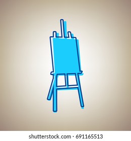 Easel Sign Vector Sky Blue Icon Stock Vector (Royalty Free) 691165513 ...