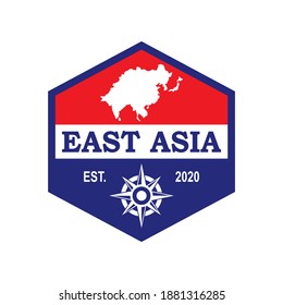 East Asia Map Vector Asia Logo Stock Vector (Royalty Free) 1881316285 ...