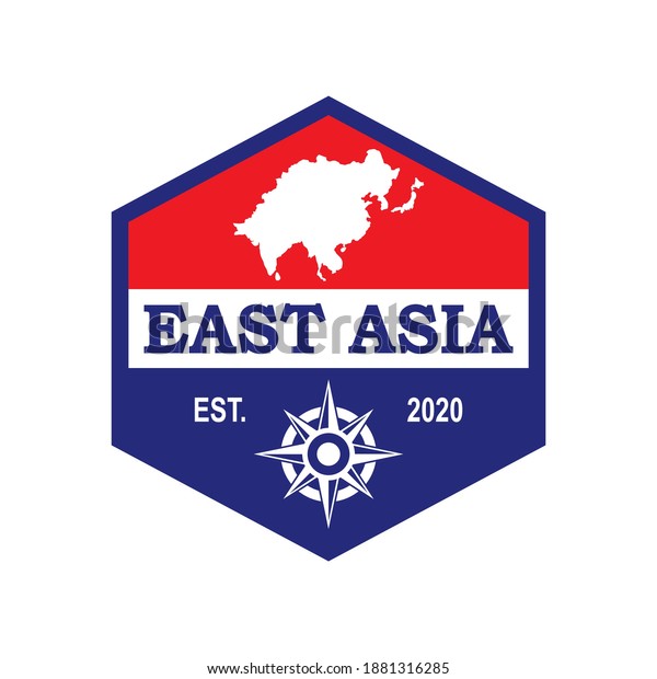 East Asia Map Vector Asia Logo Stock Vector (Royalty Free) 1881316285 ...
