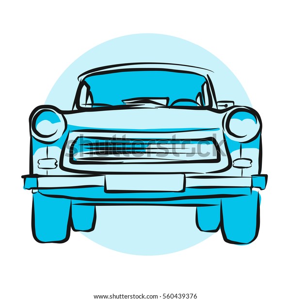 East German Car Hand Drawn Vector Stock Vector (Royalty Free) 560439376 ...