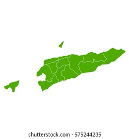 East Timor Green Map Stock Vector (Royalty Free) 575244235 | Shutterstock