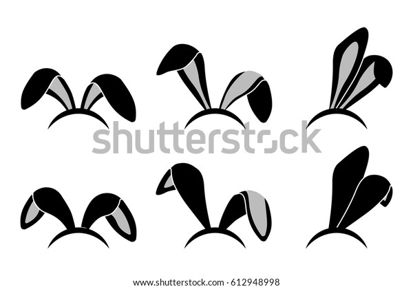 Easter Bunny Ears Mask Rabbit Ear Stock Vector Royalty Free 612948998