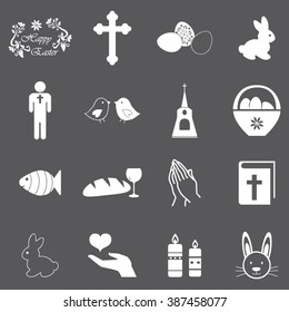 Easter Christian Icons Set Illustration Stock Vector (Royalty Free ...