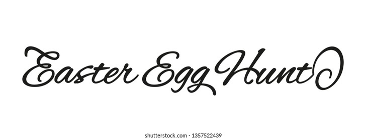 Easter Egg Hunt Handwritten Calligraphy Egg Stock Vector (Royalty Free ...