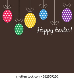 Easter Eggs Hanging By Thread Illustration Stock Vector (Royalty Free ...