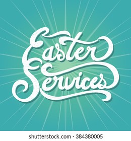Easter Services Hand Lettering On Star Stock Vector (Royalty Free ...