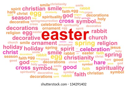 Easter Word Cloud Concept Illustration Stock Vector (Royalty Free ...