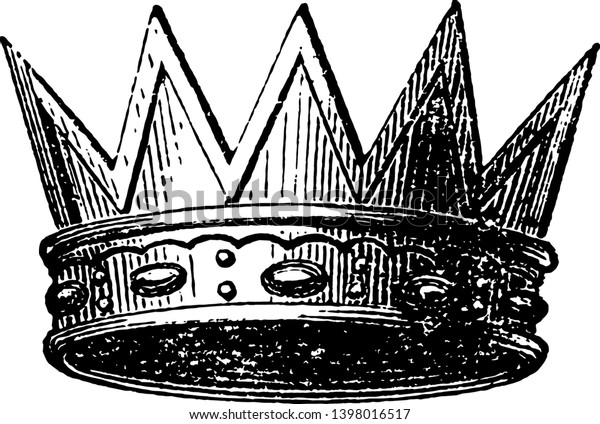 Eastern Crown Called Radiated Vintage Line Stock Vector (Royalty Free ...