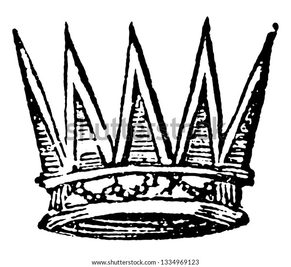 Eastern Crown Rays Proceeding Circle Vintage Stock Vector (Royalty Free ...