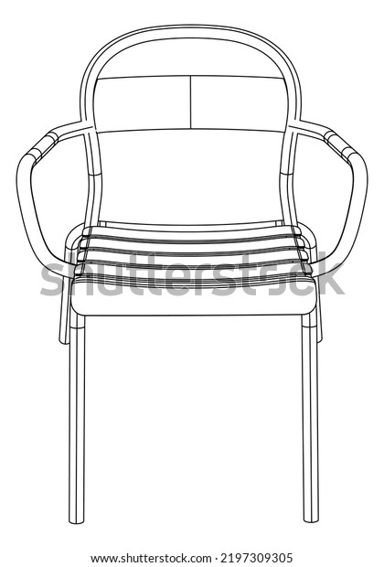 Easy Chair Line Vector Illustration Isolated Stock Vector (Royalty Free ...