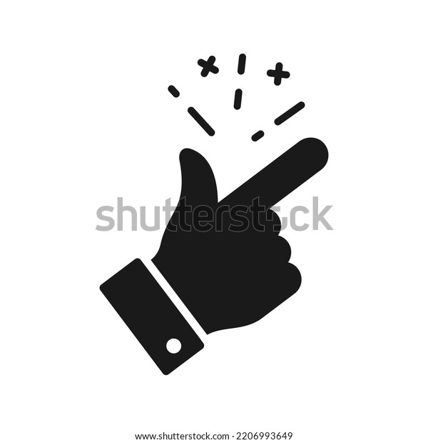 Easy Concept Finger Snapping Hand Gesture Stock Vector (Royalty Free ...