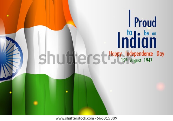 Easy Edit Vector Illustration Indian Flag Stock Vector (Royalty Free ...