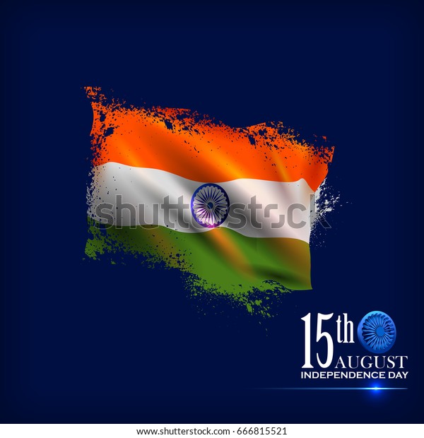 Easy Edit Vector Illustration Indian Flag Stock Vector (Royalty Free ...