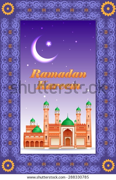 Easy Edit Vector Illustration Ramadan Kareem Stock Vector (Royalty Free ...