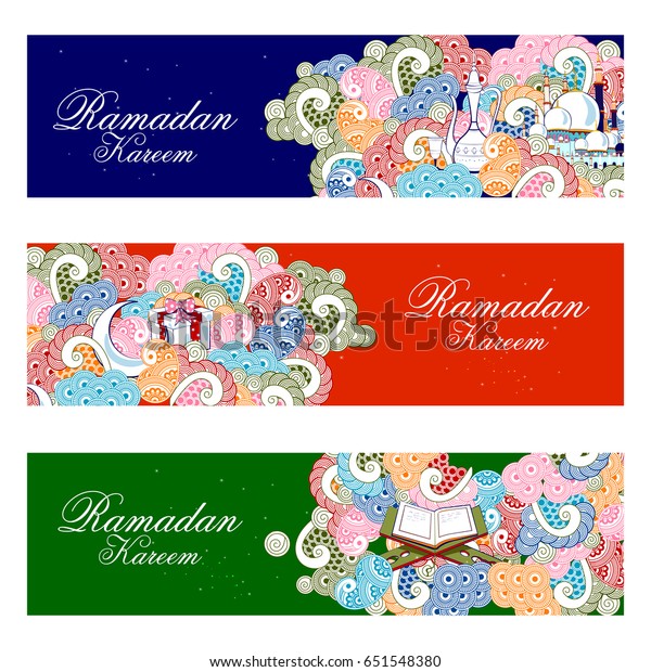 Easy Edit Vector Illustration Ramadan Kareem Stock Vector (Royalty Free ...