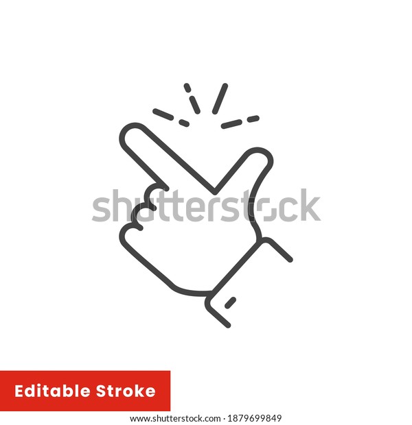 Easy Icon Finger Snapping Line Sign Stock Vector (Royalty Free ...