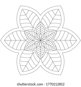 Sencillo patrón Mandalas Página de Colores: vector de stock (libre de ...