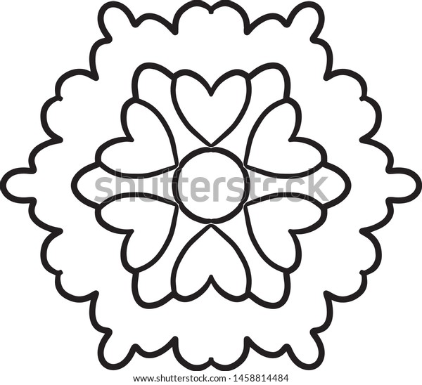 Easy Simple Mandala Beginners: vector de stock (libre de regalías ...