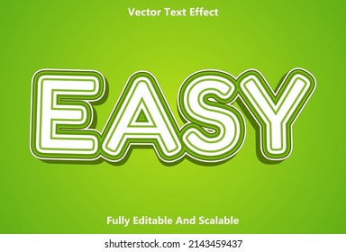 Easy Text Effect Green Color Editable Stock Vector (Royalty Free ...