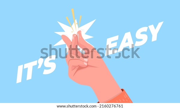 Easy Text Hand Snapping Finger Gesture: เวกเตอร์สต็อก (ปลอดค่าลิขสิทธิ์ ...