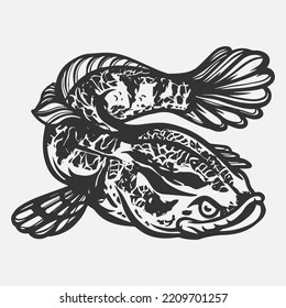 Easy Use Isolated Channa Fish Vector Stock Vector (Royalty Free ...