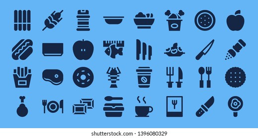 Eat Icon Set 32 Filled Eat Stock Vector (Royalty Free) 1396080329 ...