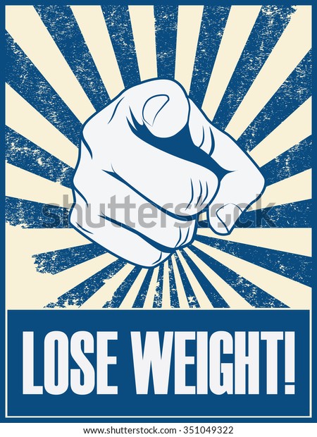Eat Less Motivational Poster Vector Background: vetor stock (livre de ...