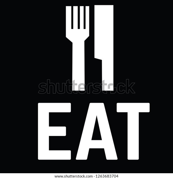 Eat Letter Design Stock Vector (Royalty Free) 1263683704 | Shutterstock