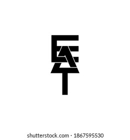 Eat Letter Original Monogram Logo Design Stock Vector (Royalty Free ...