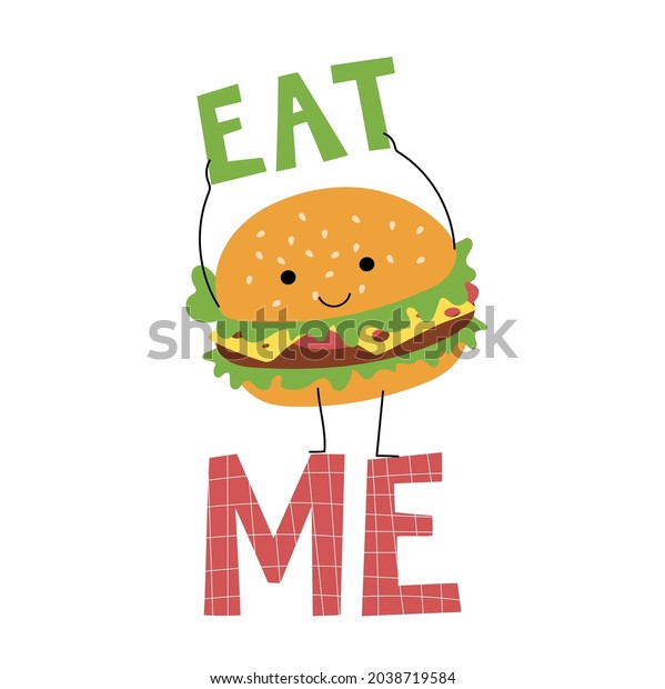 Eat Me Hand Drawn Vector Illustration Stock Vector (Royalty Free ...