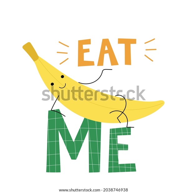 Eat Me Hand Drawn Vector Illustration Stock Vector (Royalty Free ...