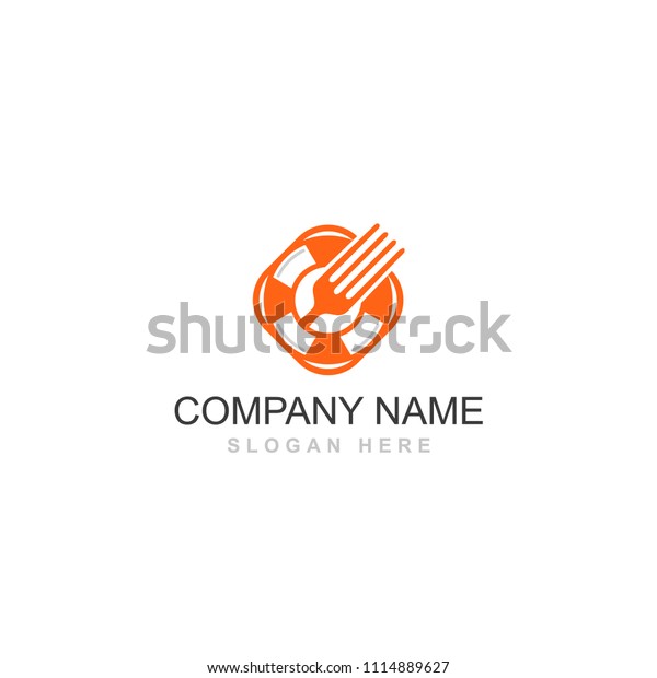 Eat Safe Food Vector Logo Element Stock Vector (Royalty Free ...