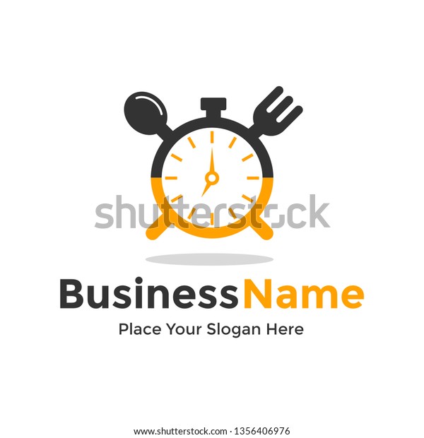 Eat Time Vector Logo Template This Stock Vector (Royalty Free ...