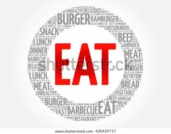 Eat Word Cloud Food Concept Stock Vector (Royalty Free) 420439717 ...