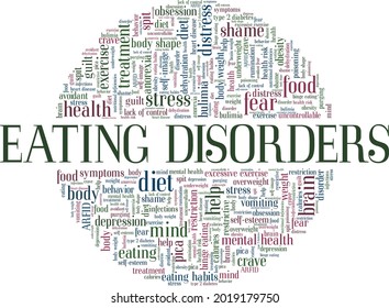 Eating Disorders Vector Illustration Word Cloud Stock Vector (Royalty ...