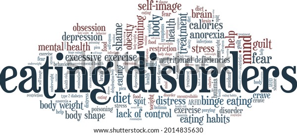 Eating Disorders Vector Illustration Word Cloud Stock Vector (Royalty ...