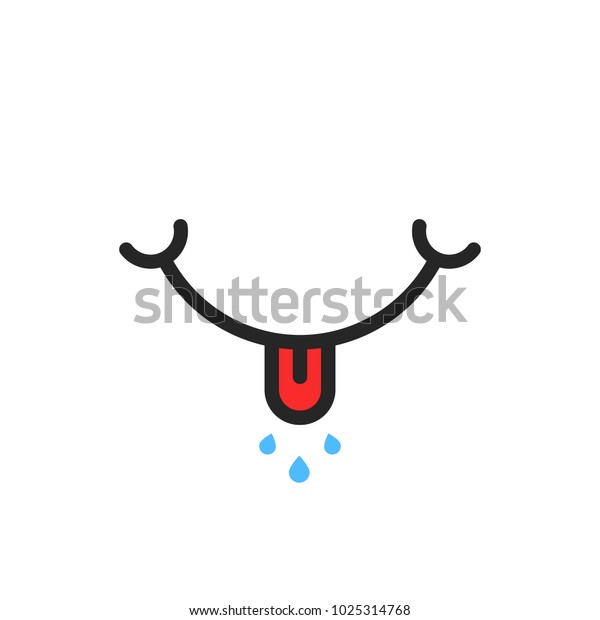 Image vectorielle de stock de manger ou avoir faim, un simple 1025314768