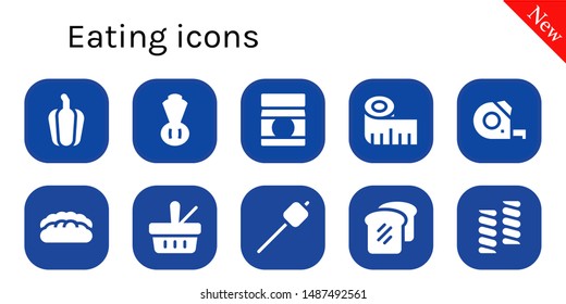 Eating Icon Set 10 Filled Eating Stock Vector (Royalty Free) 1487492561 ...