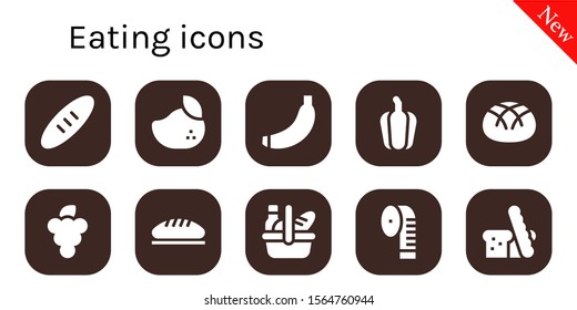 Eating Icon Set 10 Filled Eating Stock Vector (Royalty Free) 1564760944 ...