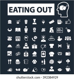 Eating Out Icons Stock Vector (Royalty Free) 392384929 | Shutterstock