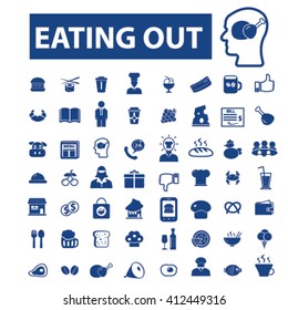 Eating Out Icons Stock Vector (Royalty Free) 412449316 | Shutterstock