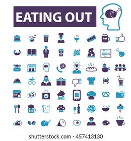 Eating Out Icons Stock Vector (Royalty Free) 457413130 | Shutterstock