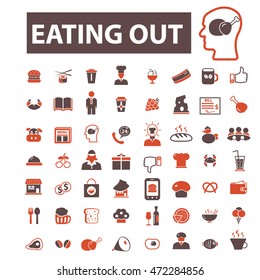 Eating Out Icons Stock Vector (Royalty Free) 472284856 | Shutterstock