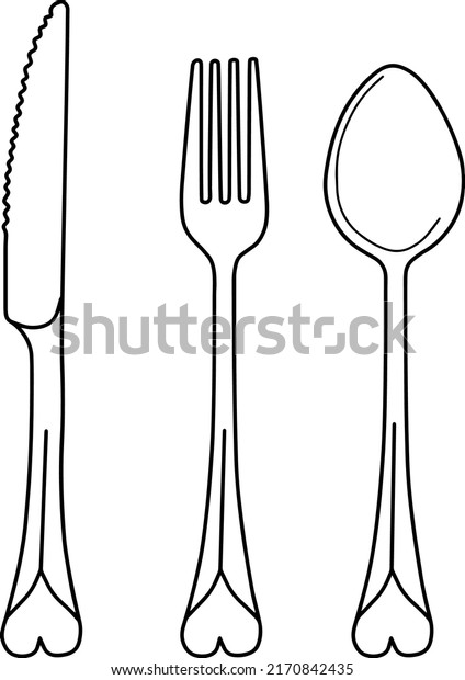 ilustración vectorial de utensilios alimentarios aislados: vector de ...