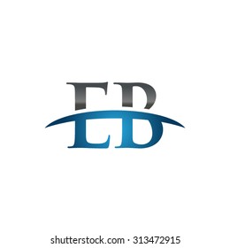 Eb Initial Company Blue Swoosh Logo Stock Vector (Royalty Free) 313472915