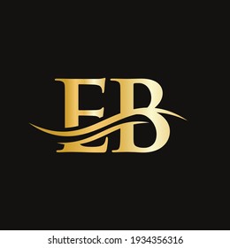 Eb Letter Logo Design Premium Letter Stock Vector (Royalty Free ...