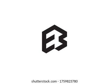 Eb Letter Logo Design Template Stock Vector (Royalty Free) 1759823780 ...